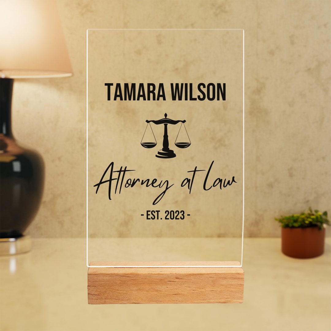 Personalized Lawyer Graduation Acrylic Plaque, Law School Graduation ...