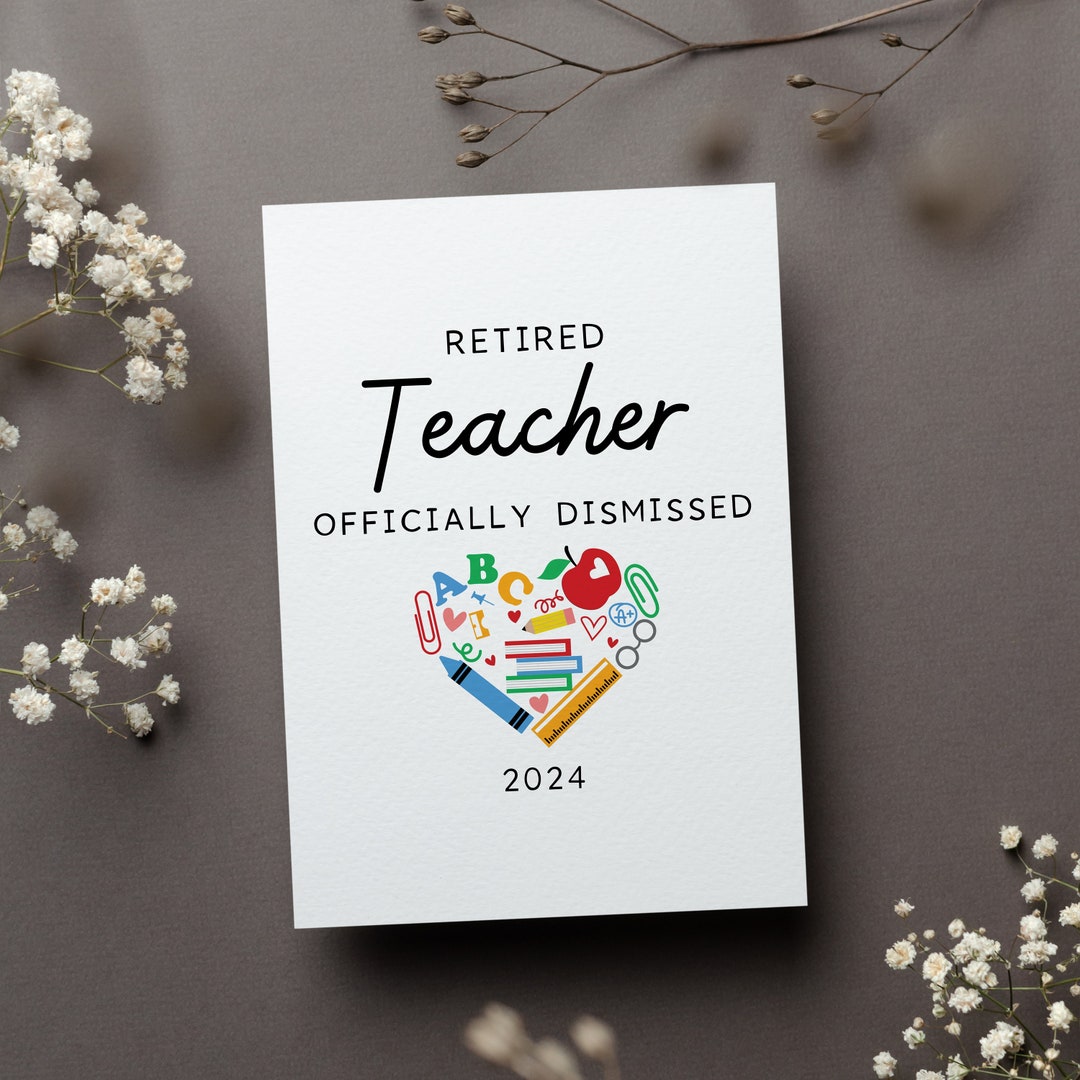 Personalized Retired Teacher Funny Card, Retirement Teacher Gift ...