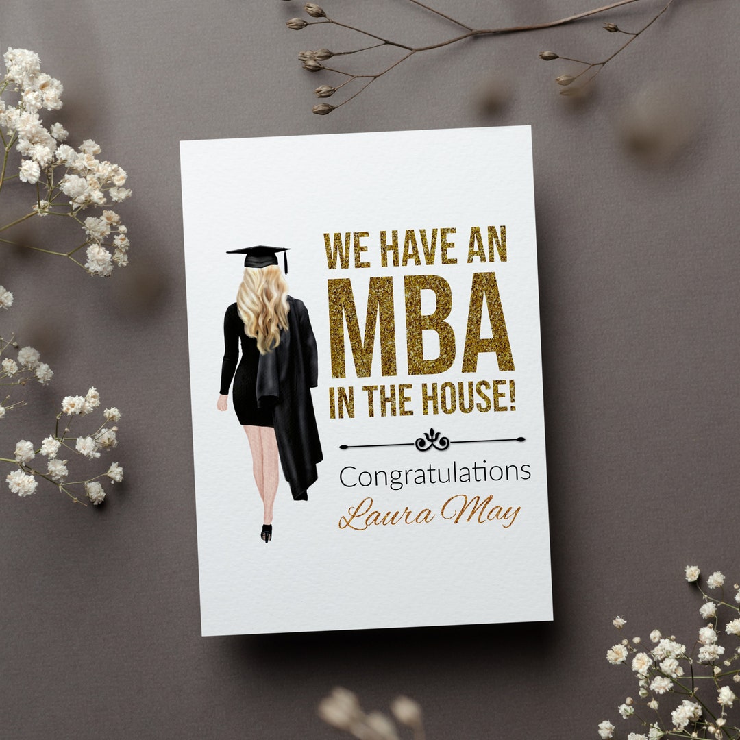 Personalized Mba Graduation Congrats for Daughter Card, Business ...