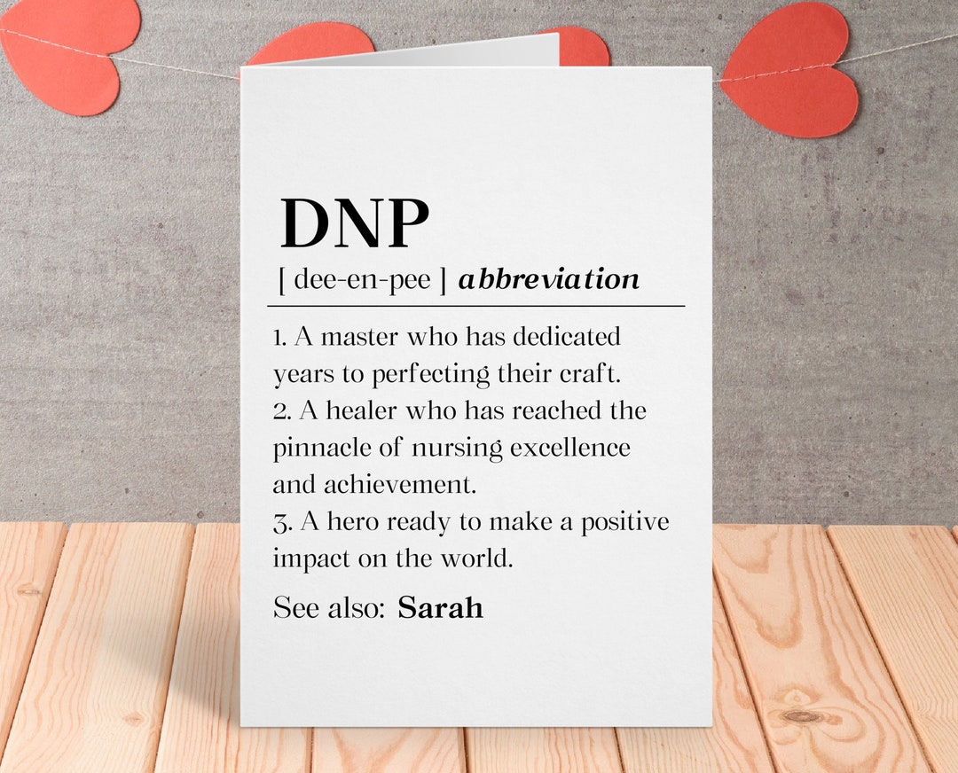 Personalized Dnp Graduation Card, Custom Doctor of Nursing Practice ...