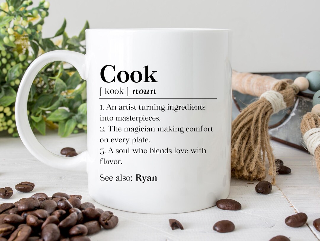 Personalized Cook Definition Mug, New Line Cook Gift, Cooking Employee ...