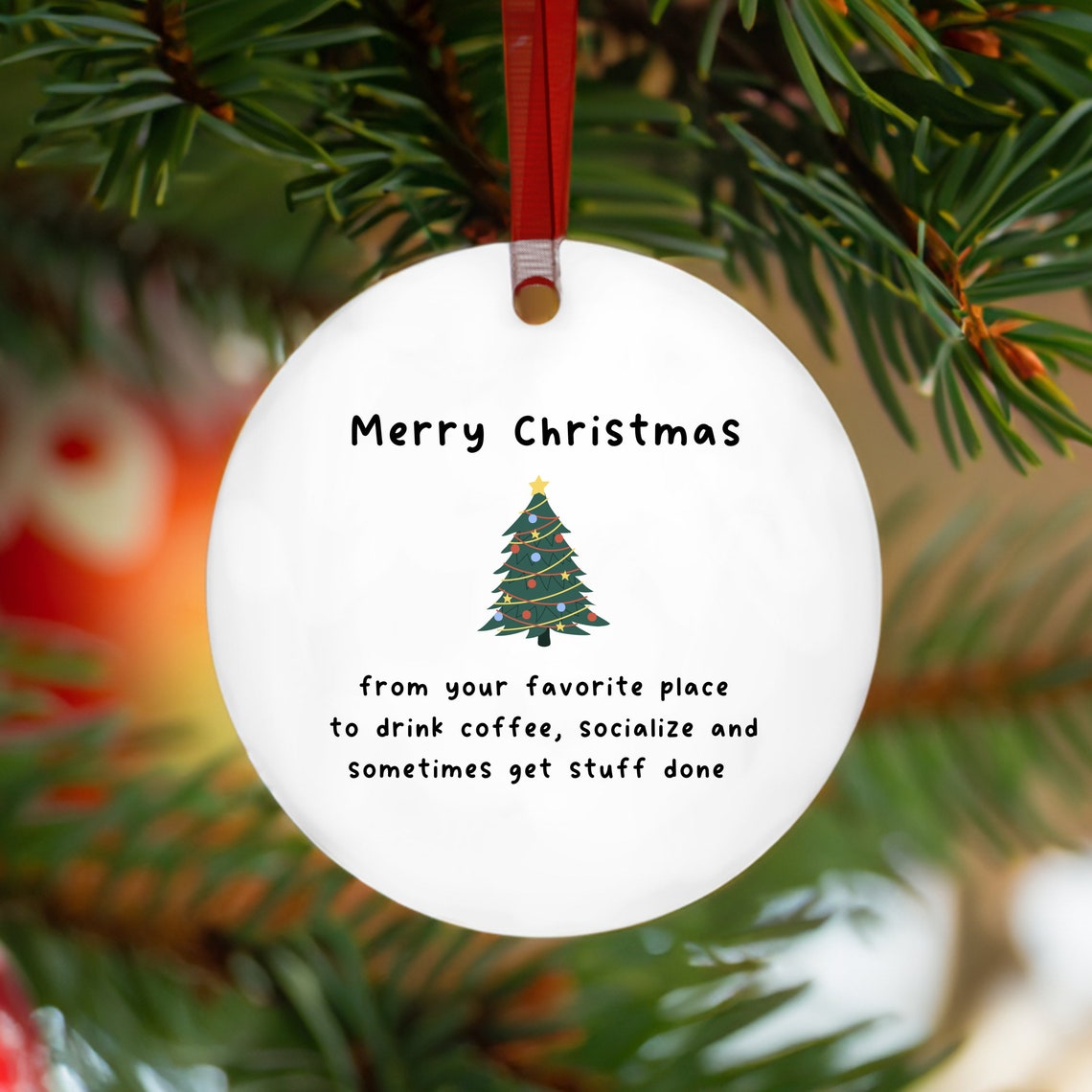Merry Christmas for Work Colleague Ornament Coworker Thank - Etsy