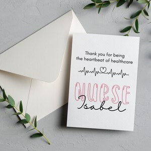 Personalized Nurse Appreciation Card, National Nurse Day Gift, Rn Thank ...