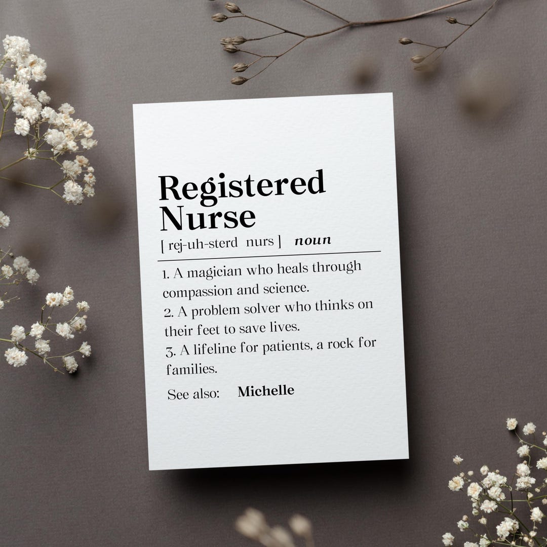 Personalized Registered Nurse Card, Custom Rn Gift, Rn Graduation ...