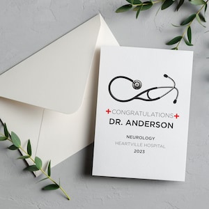 Congrats Doctor Personalized Card, Custom New Doctor Gift, Residency ...
