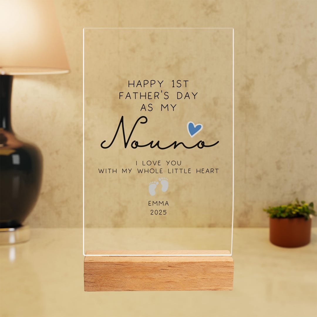 Personalized Greek Godfather First Fathers Day Acrylic Plaque, Nouno ...