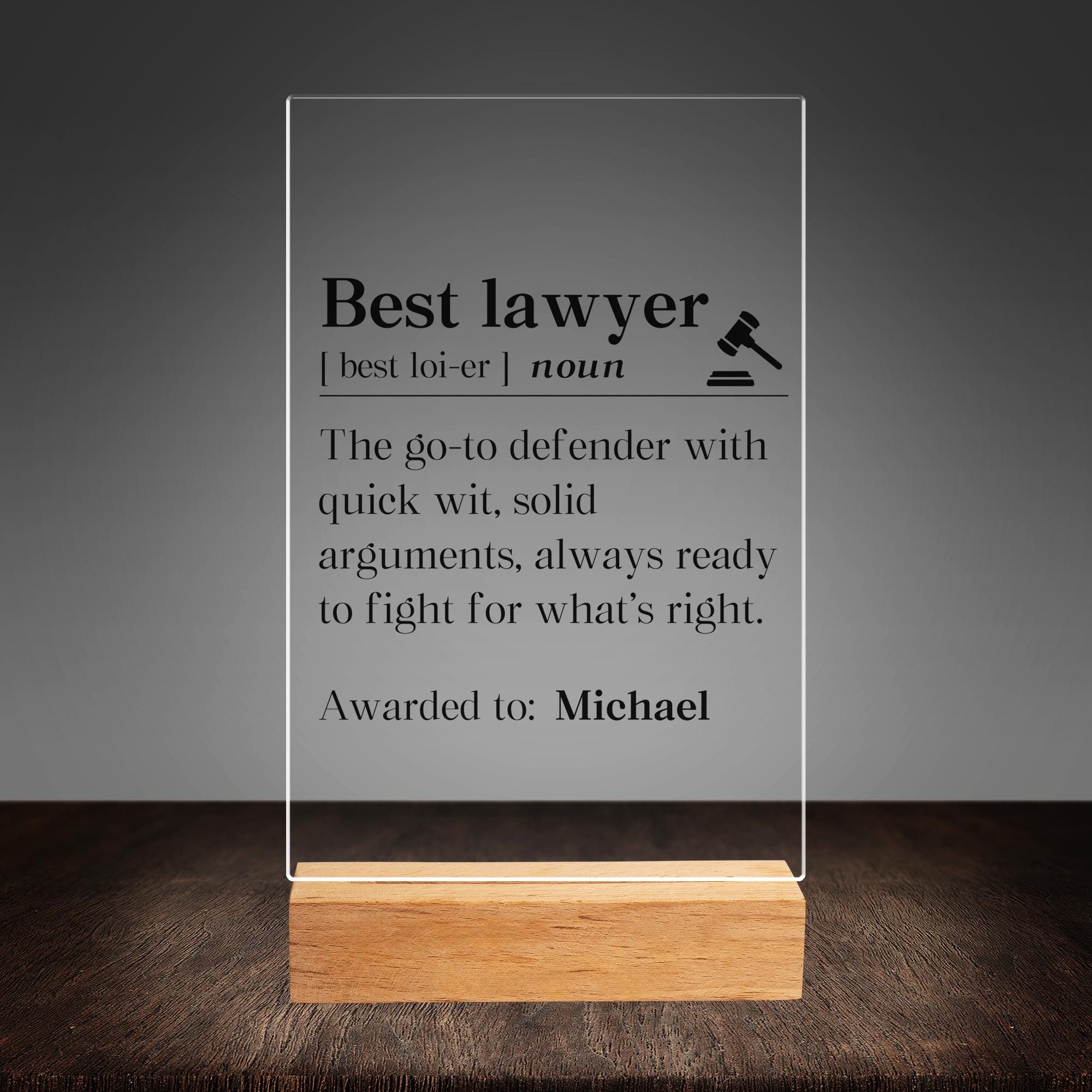 Best Lawyer Definition Personalized Acrylic Plaque, Lawyer Appreciation ...
