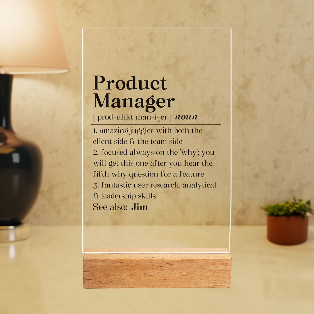 Personalized Product Manager Definition Acrylic Plaque, Pm Appreciation ...