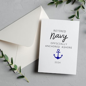 Personalized Navy Retirement Card, Custom Retired Navy Officer Gift ...