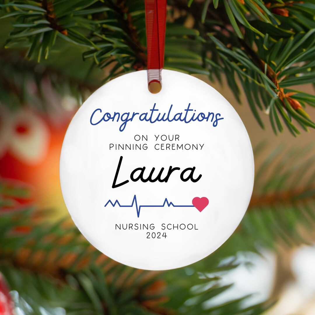 Custom Nurse Graduation Ornament, Personalized Pinning Ceremony Gift ...