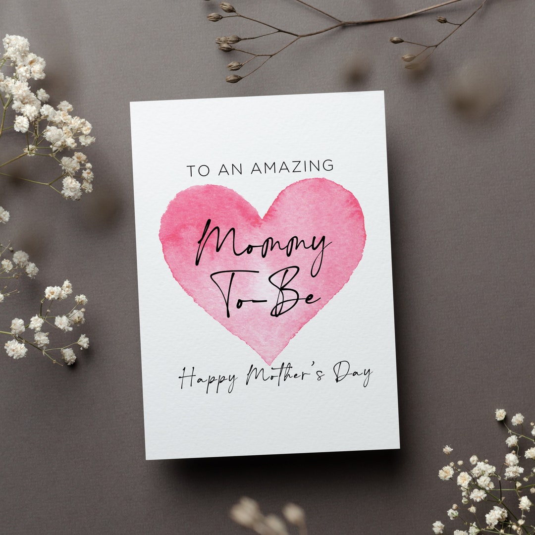 Mom to Be Mother's Day Card, Pregnant Wife Mothers Day Gift, Expectant ...