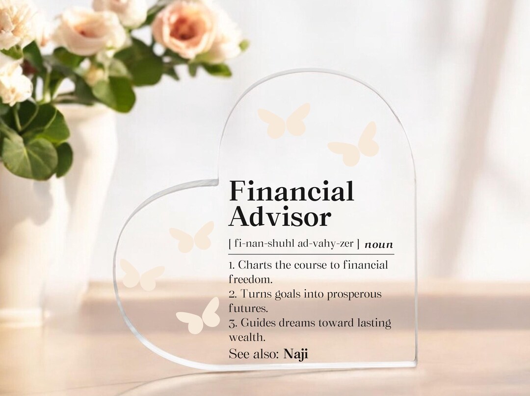 Personalized Financial Advisor Definition Heart Acrylic Plaque ...