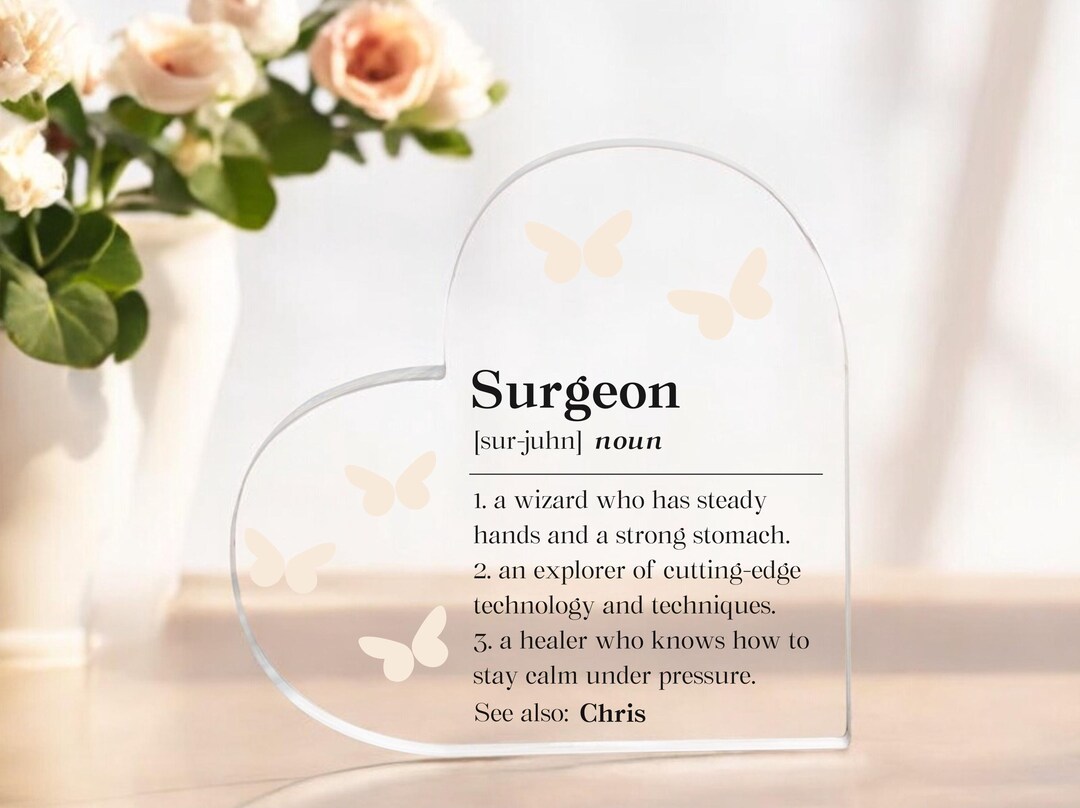 Personalized Surgery Resident Heart Acrylic Plaque, Surgery Graduation ...
