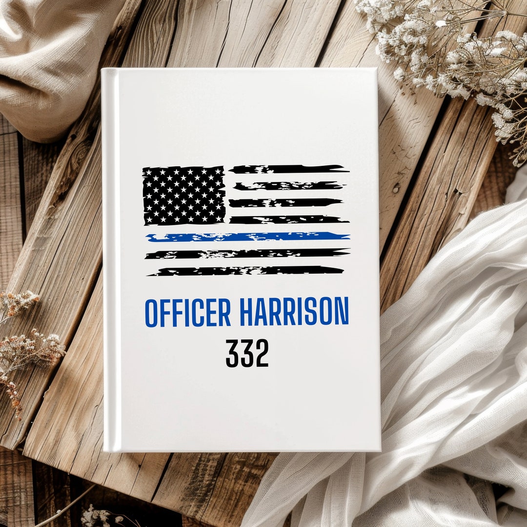 Personalized Police Officer Name Journal, Custom Badge Number Gift ...