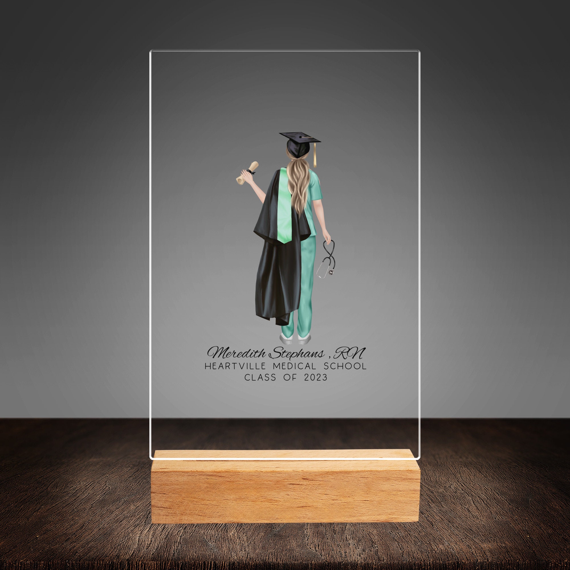 Nursing School Graduation Acrylic Plaque, Personalized Nurse Graduate ...