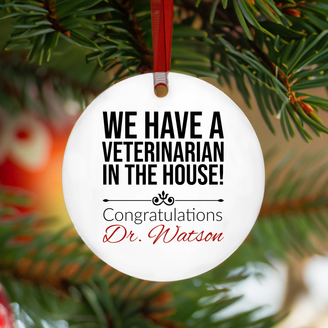 Personalized Veterinarian Graduation Ornament, Vet Graduation Party ...