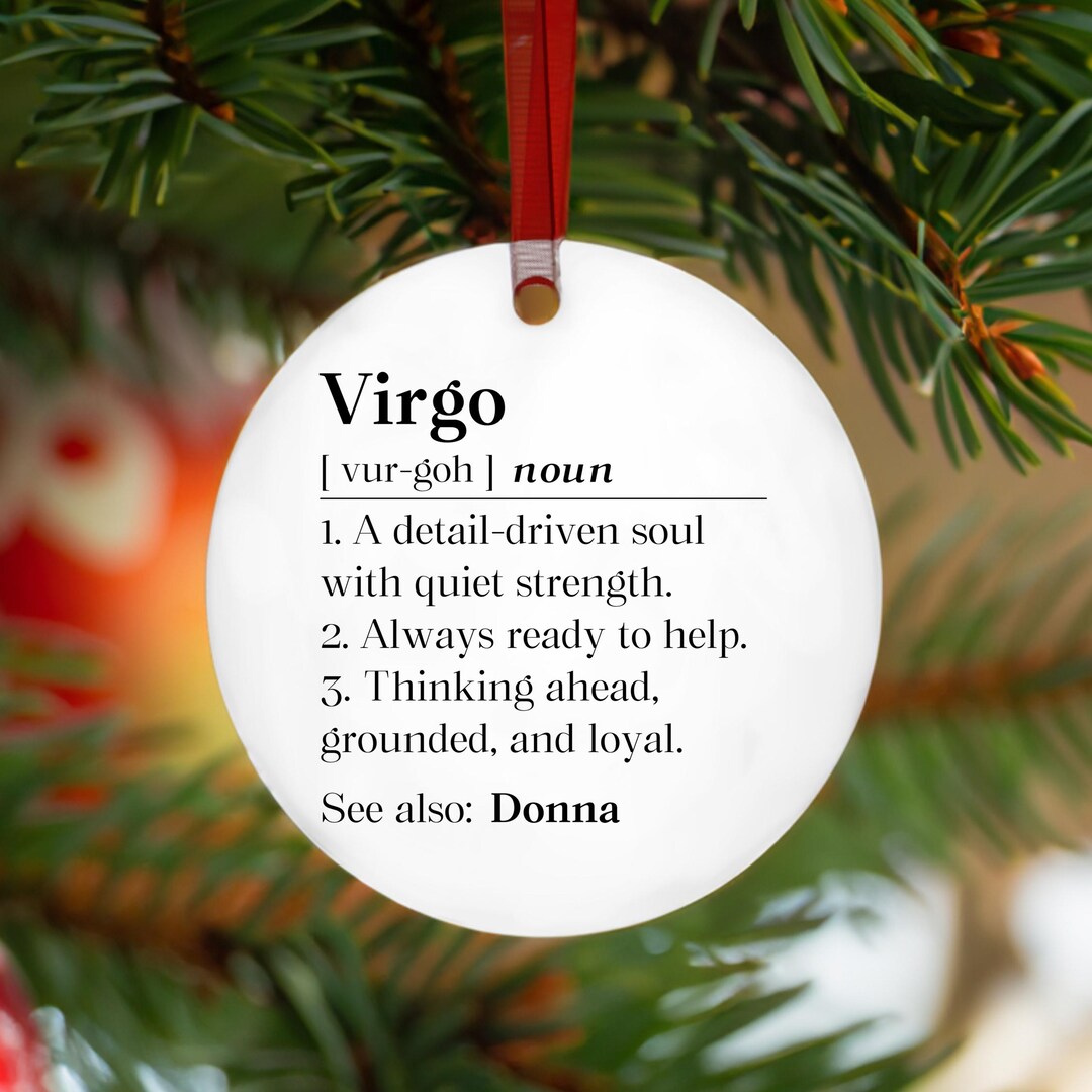 Personalized Zodiac Virgo Definition Ornament, Virgo Birthday Gift ...