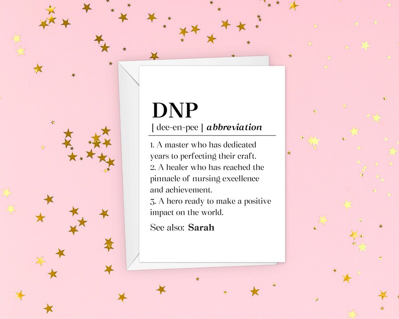 Personalized Dnp Graduation Card Custom Doctor of Nursing - Etsy