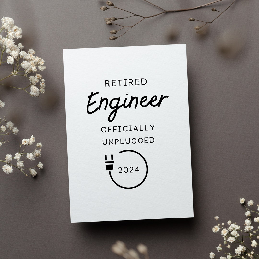 Personalized Retirement for Engineer Funny Card, Retired Engineer Gift ...