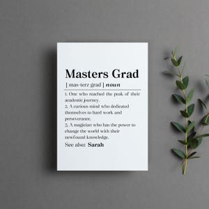 Masters Graduation Card Personalized, Masters Degree Graduation Gift ...