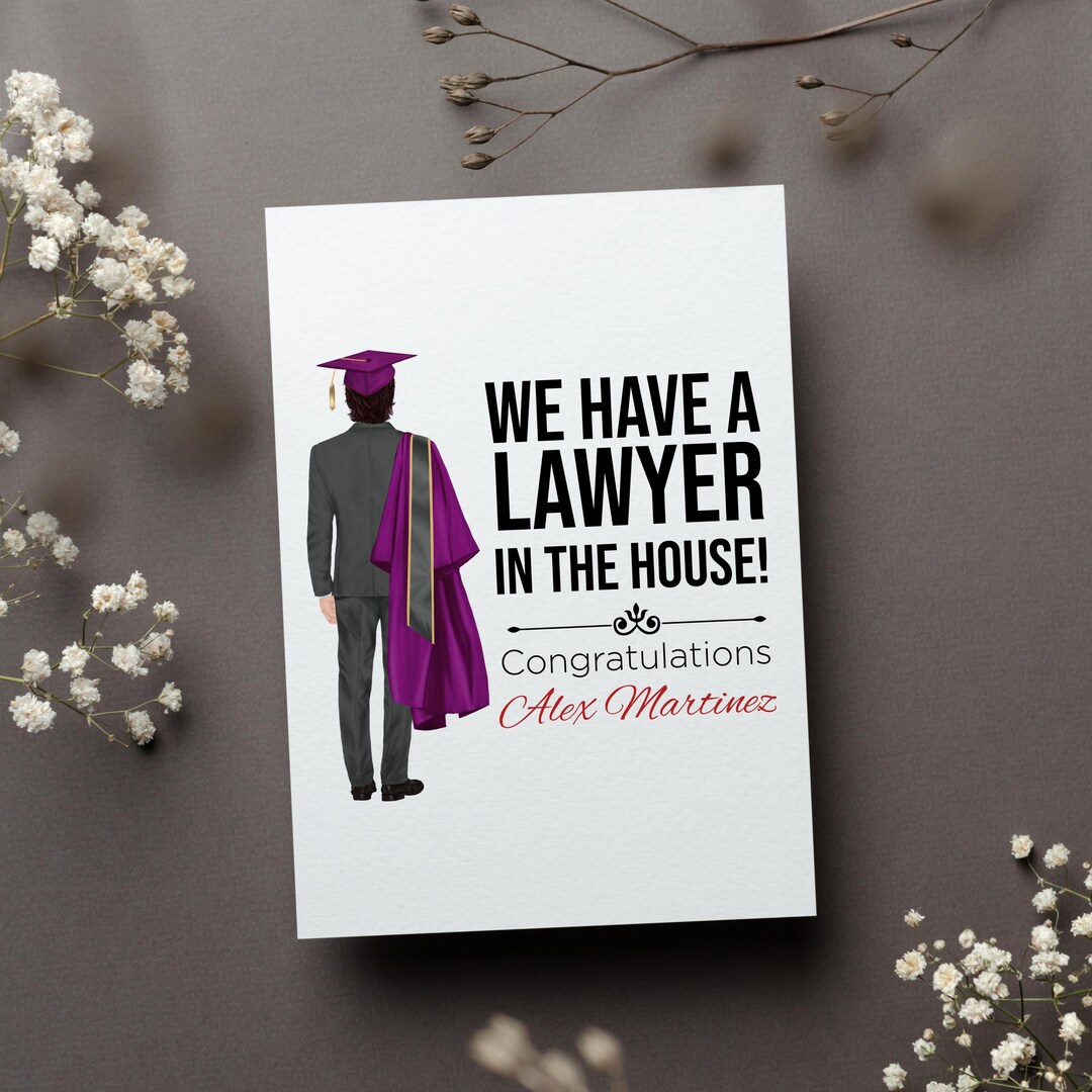 Personalized Lawyer Graduation for Son Card, Lawyer Grad for Man Gift ...
