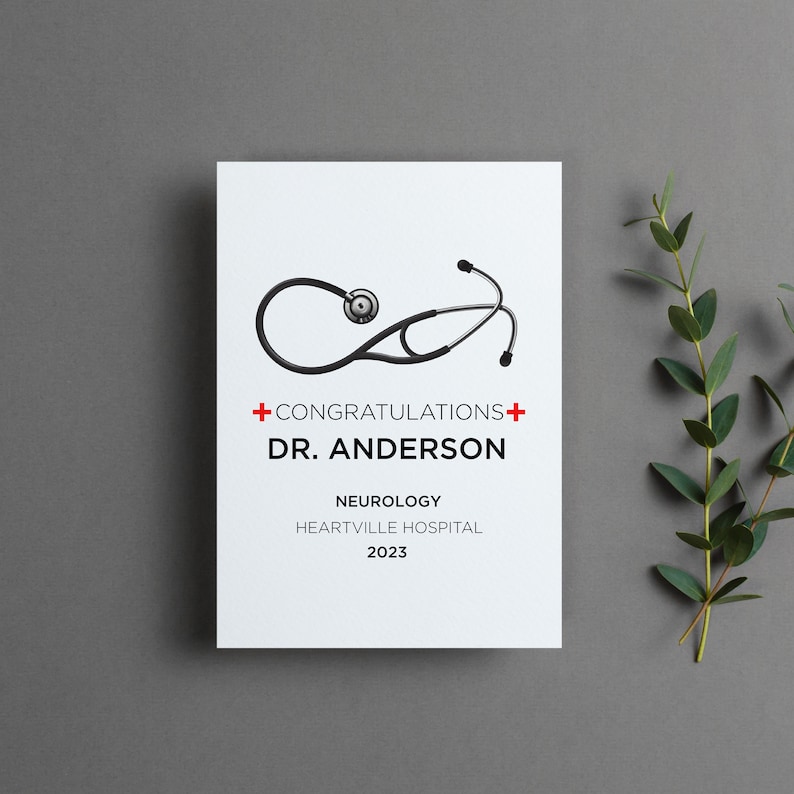 Congrats Doctor Personalized Card, Custom New Doctor Gift, Residency ...