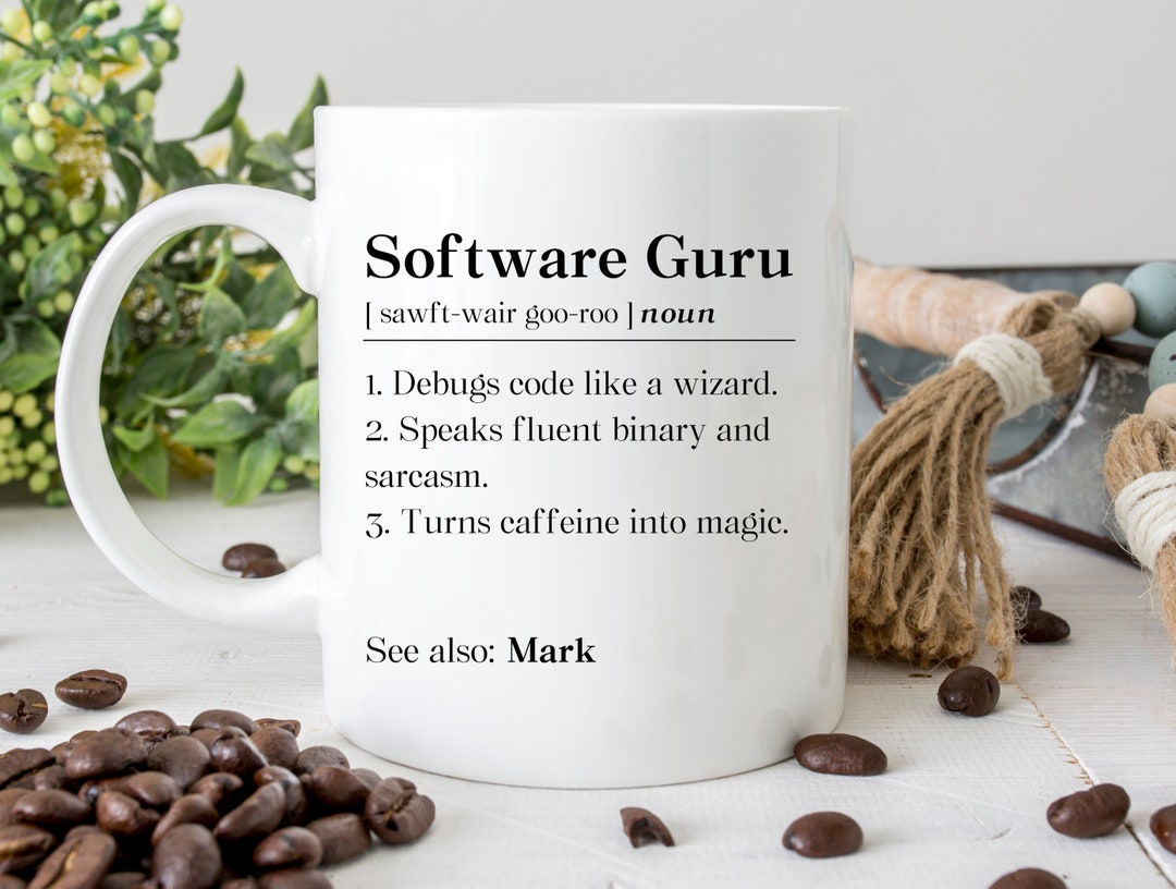 Personalized Funny Software Guru Mug, Software Engineer Gift, Coder ...