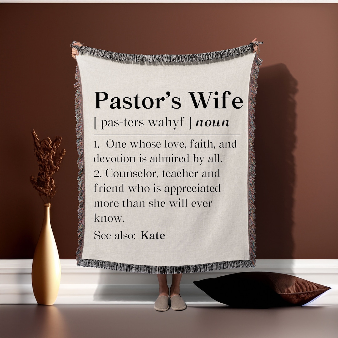 Personalized Pastor's Wife Thank You Woven Blanket, Custom Church ...