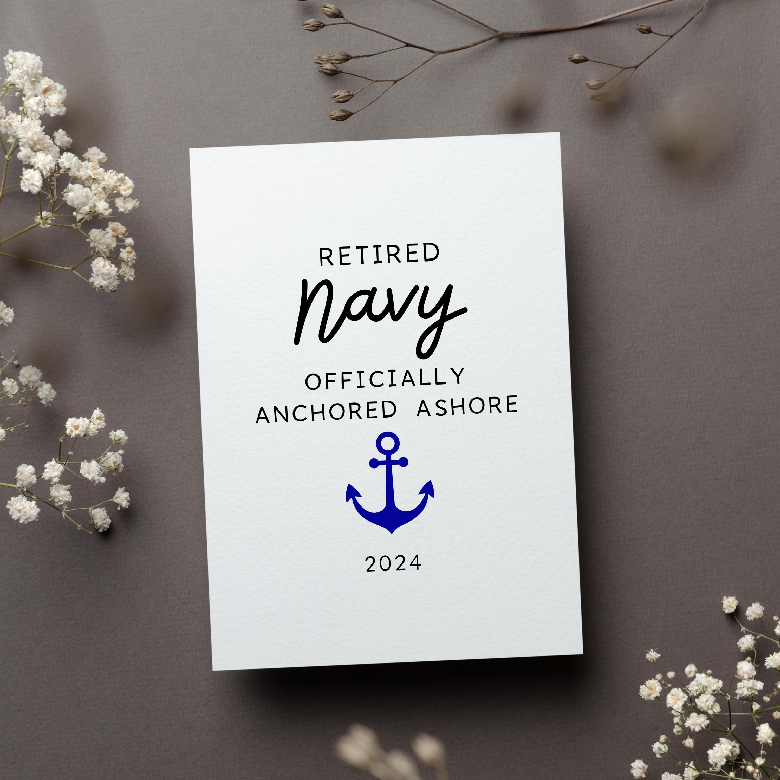 Personalized Navy Retirement Card, Custom Retired Navy Officer Gift ...