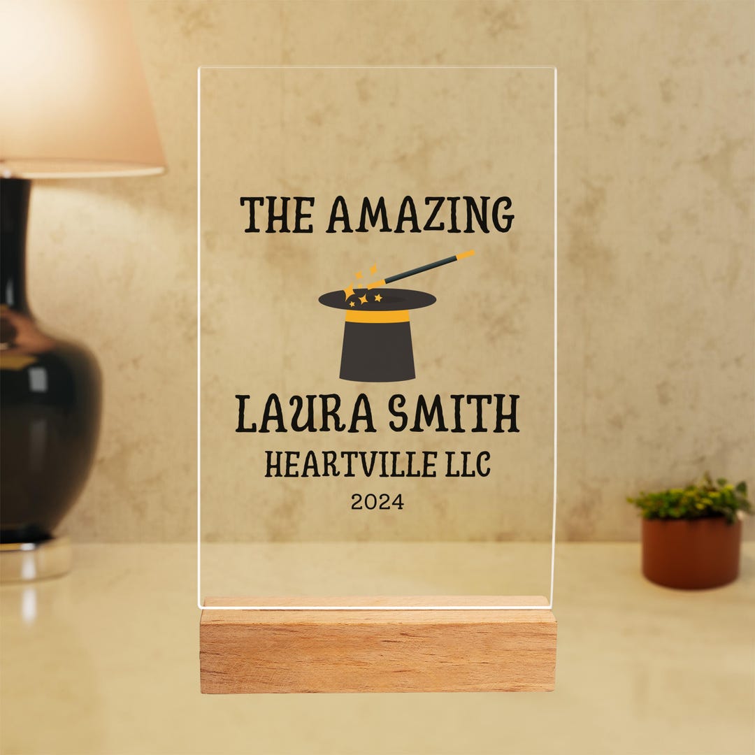 Personalized Employee Appreciation Acrylic Plaque, Coworker Christmas ...