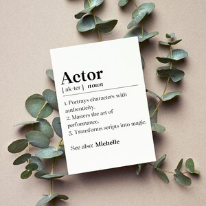 Personalized Actor Card, Drama Graduate Gift, Teather Student Greeting ...