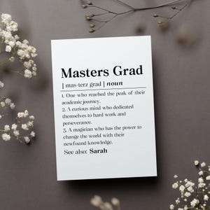 Masters Graduation Card Personalized, Masters Degree Graduation Gift ...