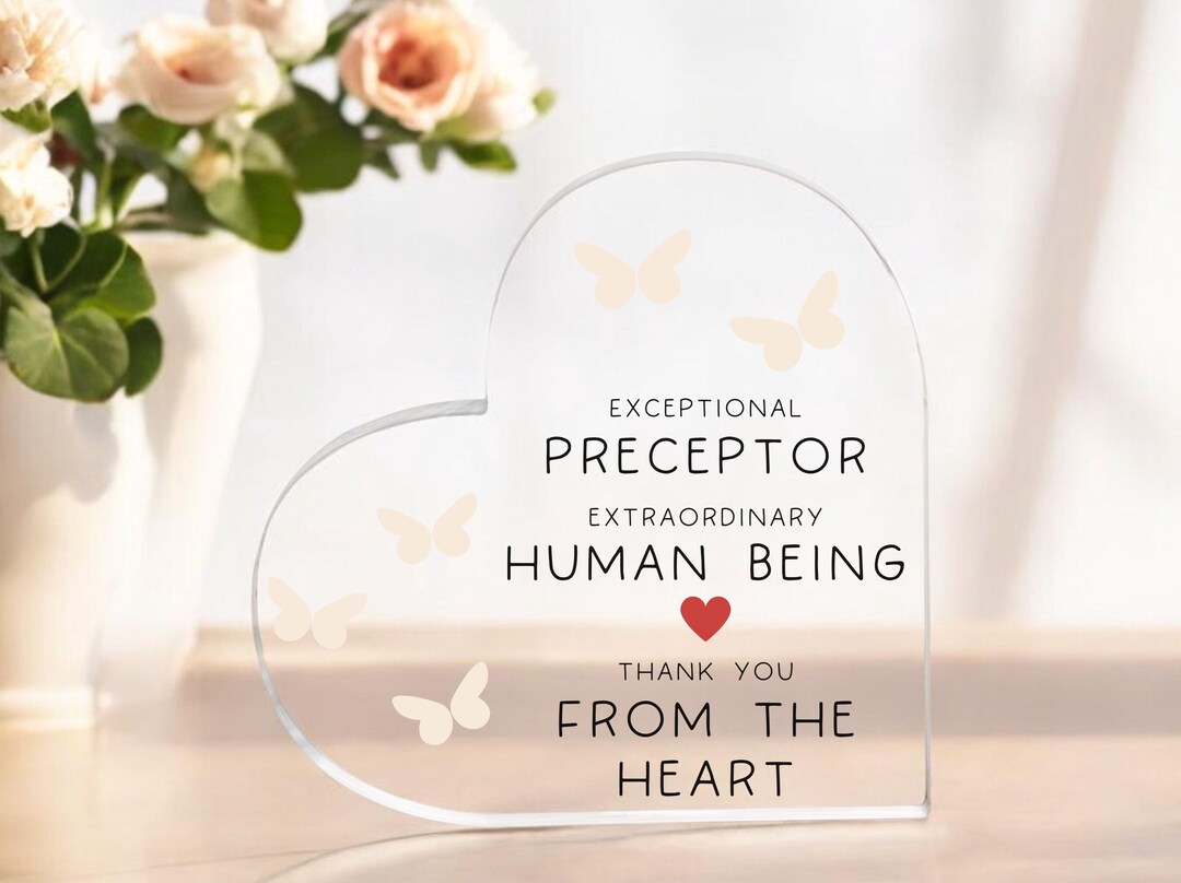 Preceptor Thank You Heart Acrylic Plaque, Nurse Preceptor Appreciation ...