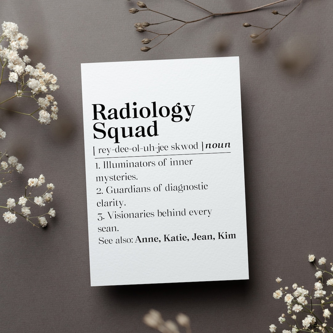 Personalized Radiology Squad Card Rad Tech Week Custom Gift - Etsy