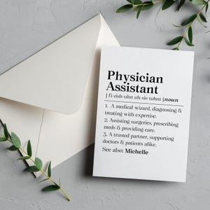 Personalized Physician Assistant Graduate Card, Physician Graduation ...