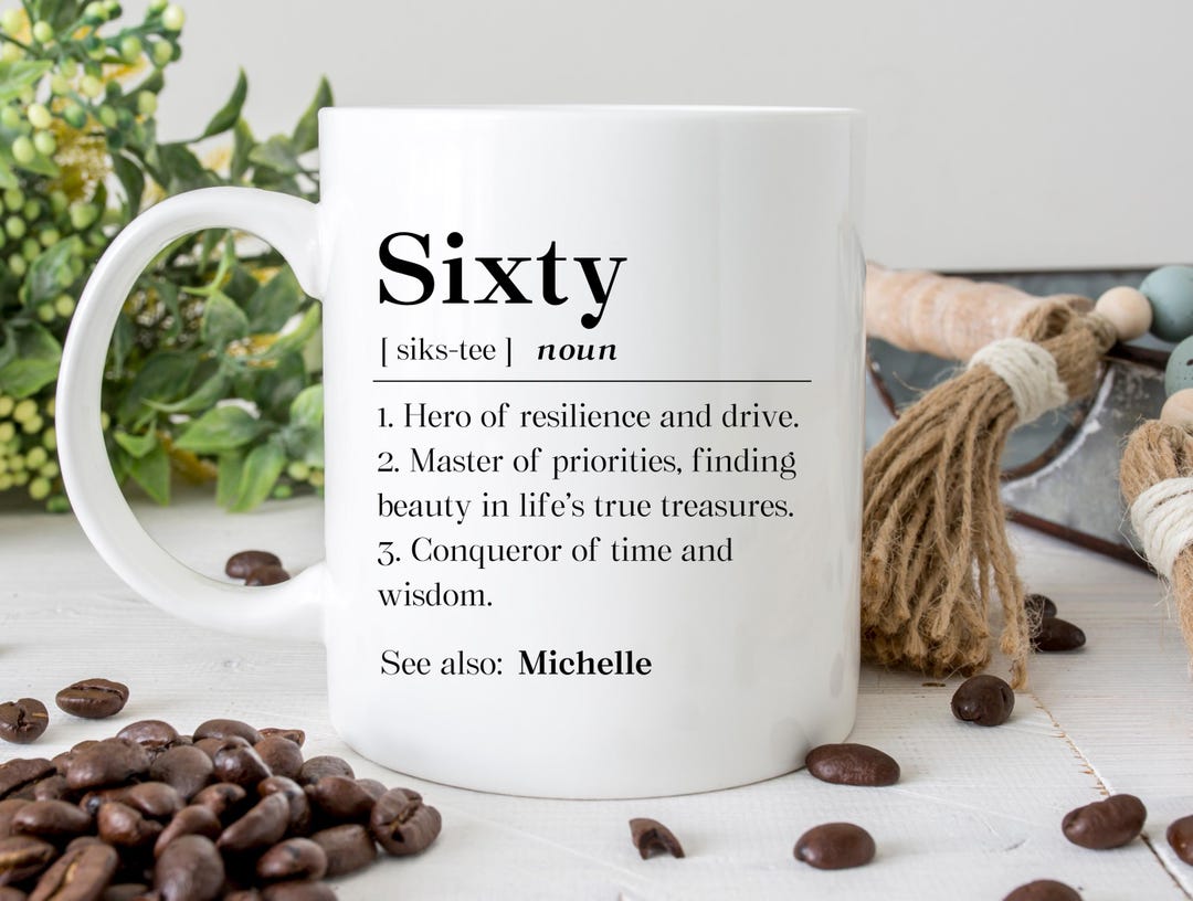 Personalized Mom 60th Birthday Mug, 60 Year Old Custom Gift, 60 for ...