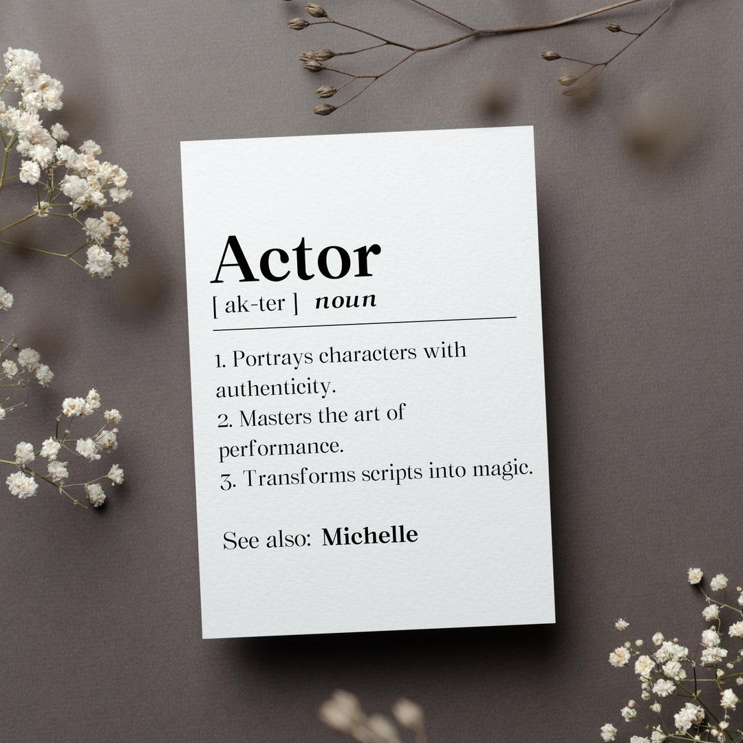 Personalized Actor Card, Drama Graduate Gift, Teather Student Greeting ...