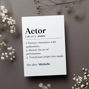 Personalized Actor Card, Drama Graduate Gift, Teather Student Greeting ...