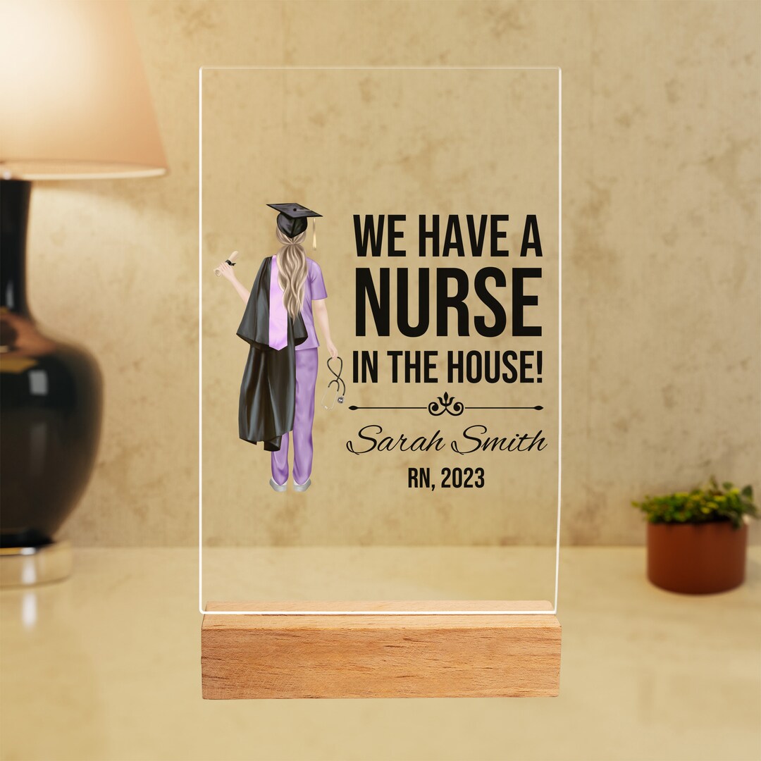Personalized Nurse Graduate Acrylic Plaque, Nursing School Graduation ...