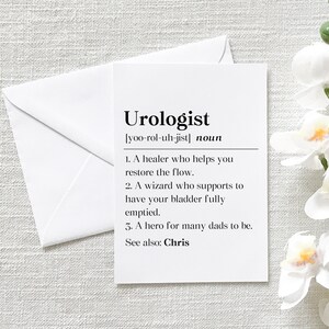Personalized Urology Resident Card, Urology Graduation Gift, Match Day ...