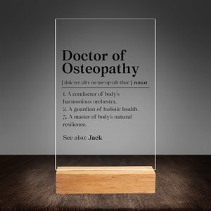 Personalized Doctor of Osteopathic Medicine Graduate Acrylic Plaque ...