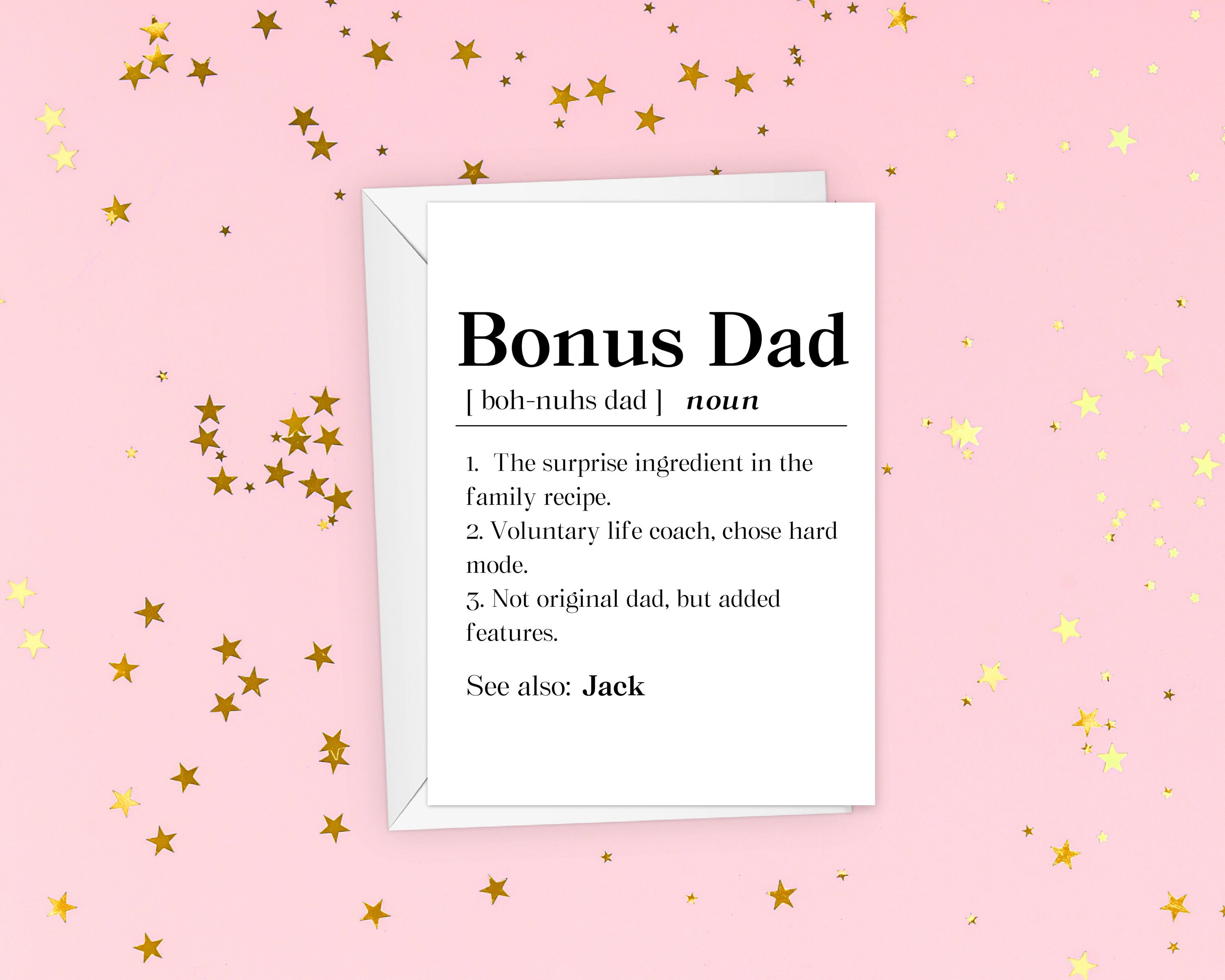 Funny Fathers Day for Bonus Dad Card, Humorous Father's Day From Bonus ...