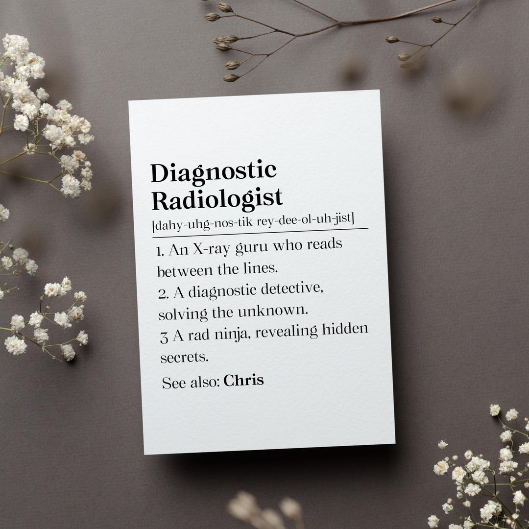 Personalized Diagnostic Radiology Graduate Card, Diagnostic Radiology ...