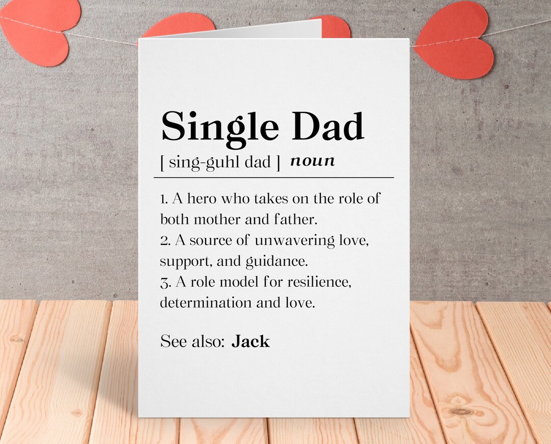 Personalized Single Dad Card, Custom Single Parent Gift, Single Father ...