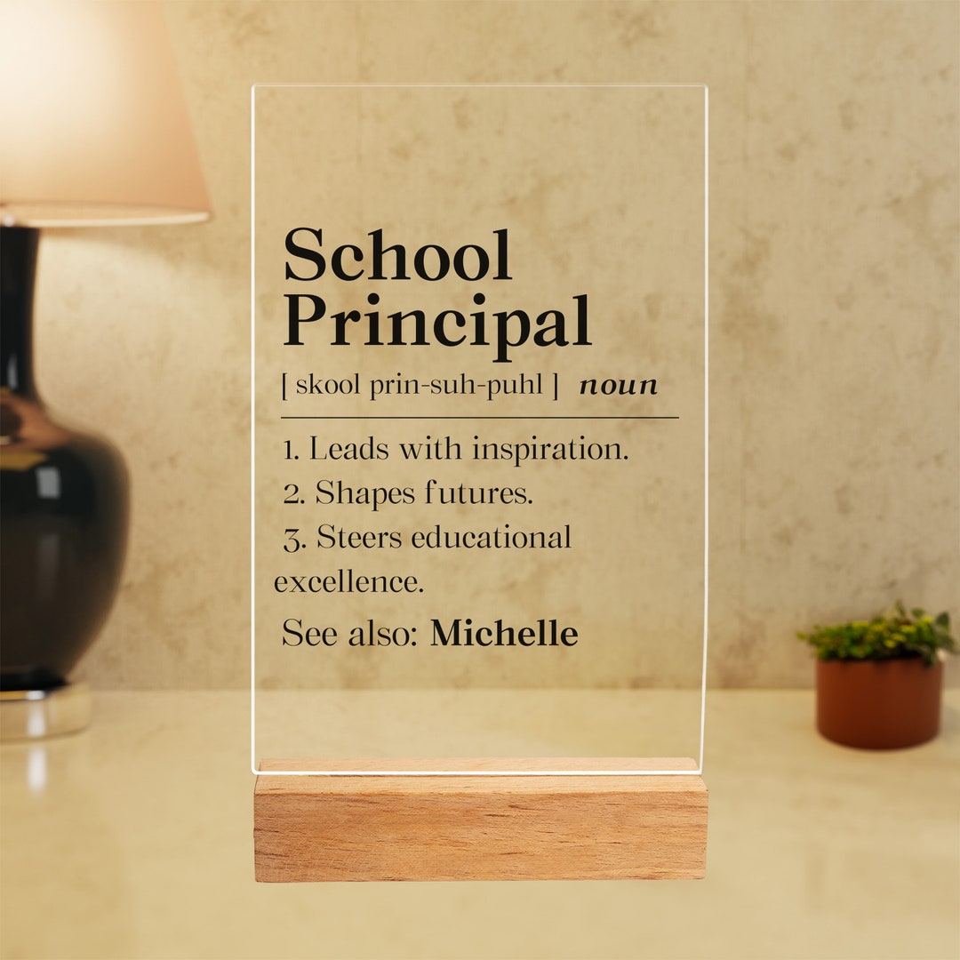 Personalized School Principal Definition Acrylic Plaque, School ...