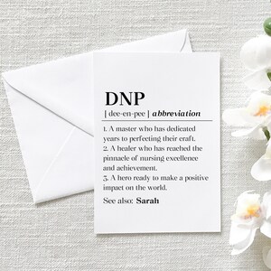 Personalized Dnp Graduation Card, Custom Doctor of Nursing Practice ...