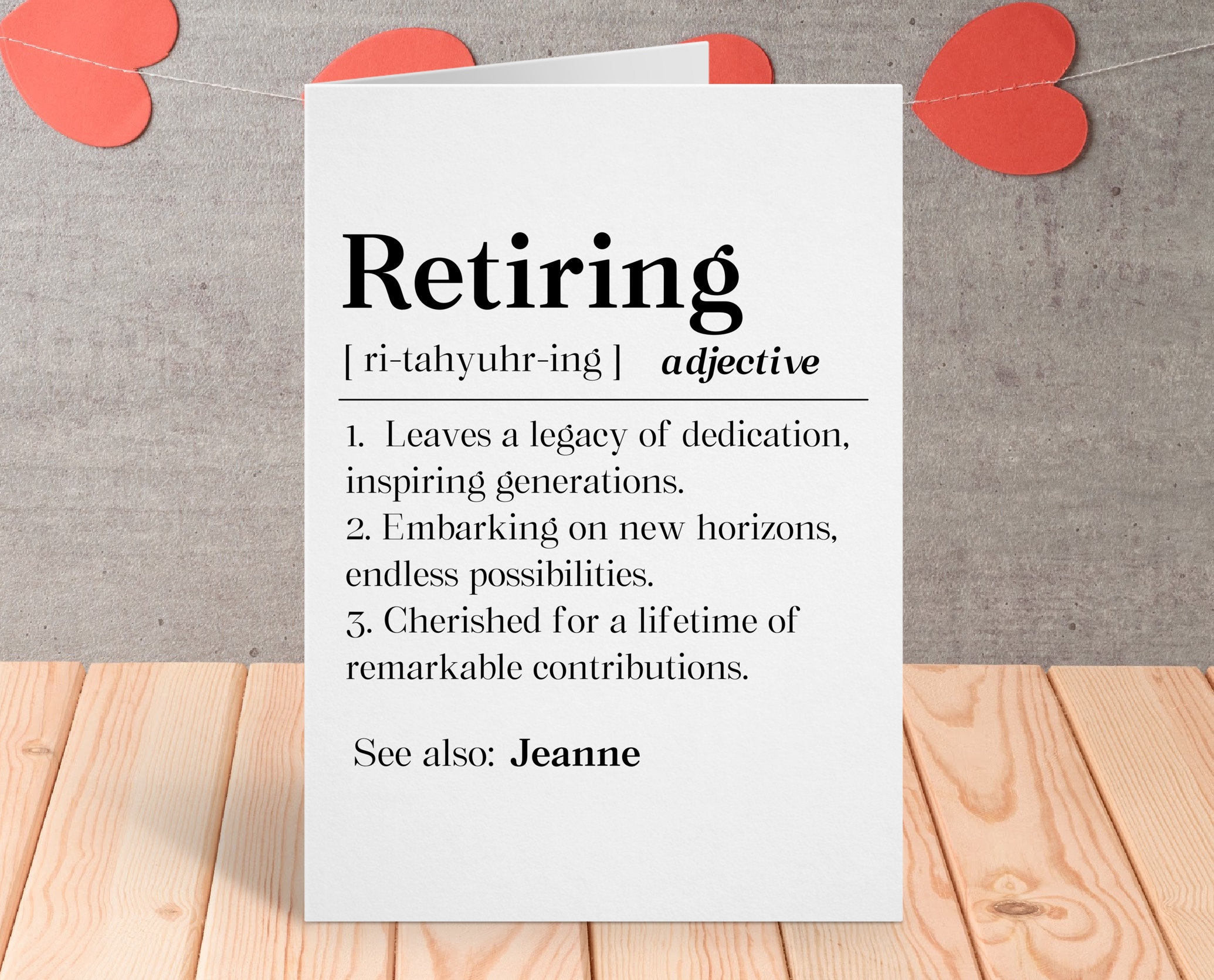 Personalized Retiring Card, Custom Coworker Retirement Gift, Retiree ...