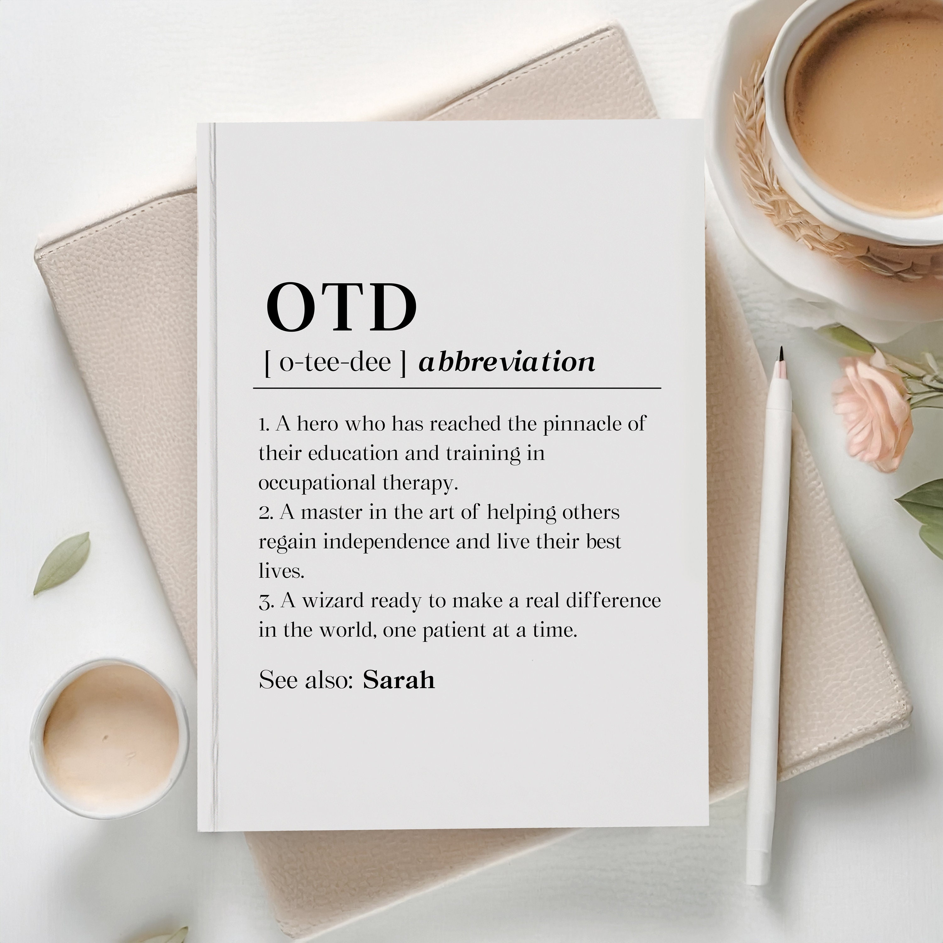 Personalized Otd Graduation Journal, Custom Doctor of Occupational ...