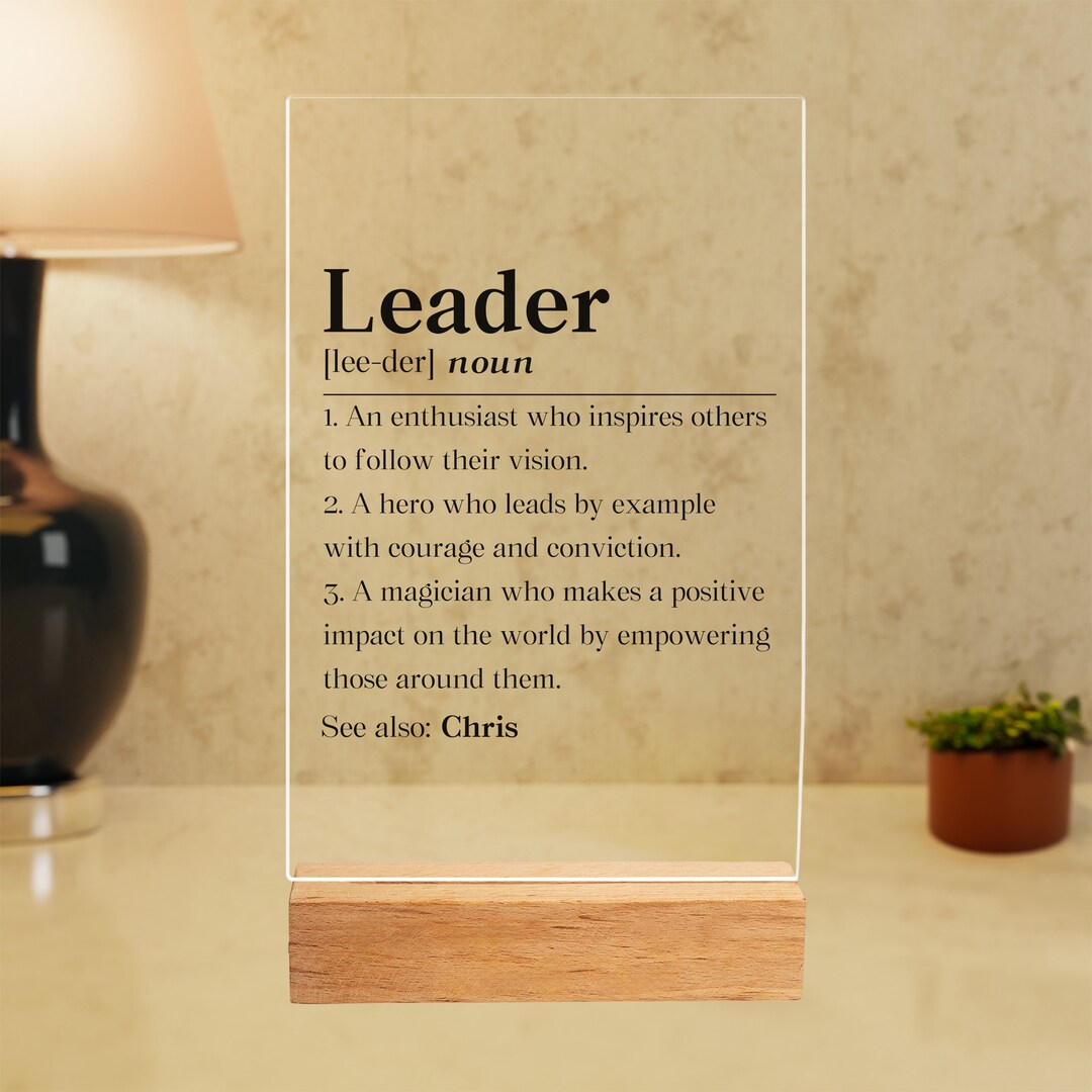 Personalized Leader Acrylic Plaque, Team Leader Thank You Gift, Manager ...