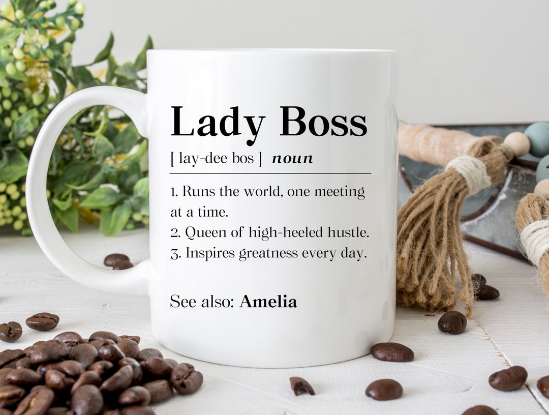 Personalized Lady Boss Mug, Woman in Business Gift, for Manager Coffee ...